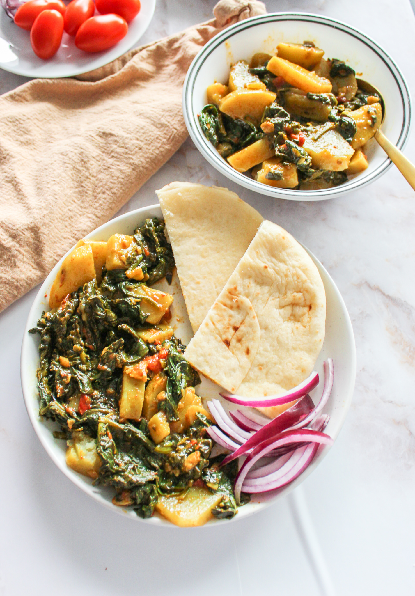 Aloo Palak: Potato and Spinach Curry