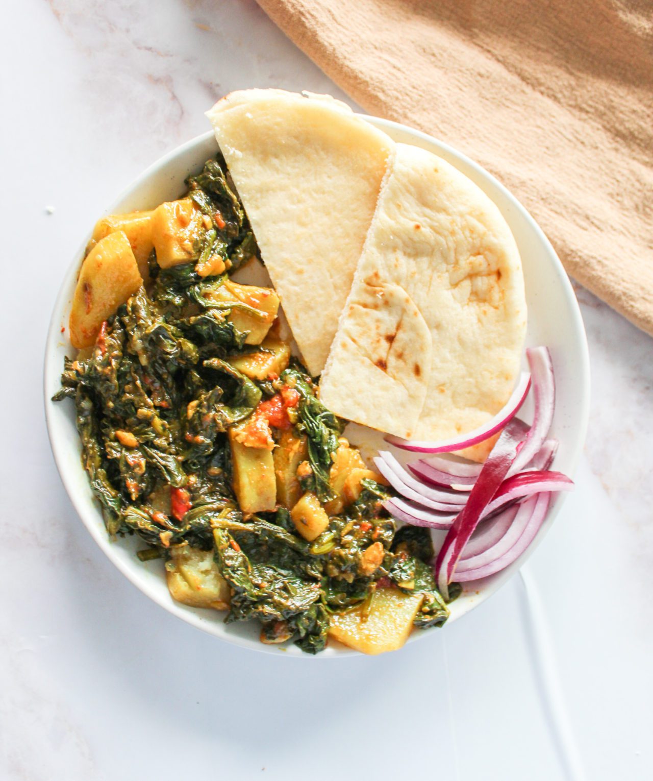 Aloo Palak: Potato and Spinach Curry