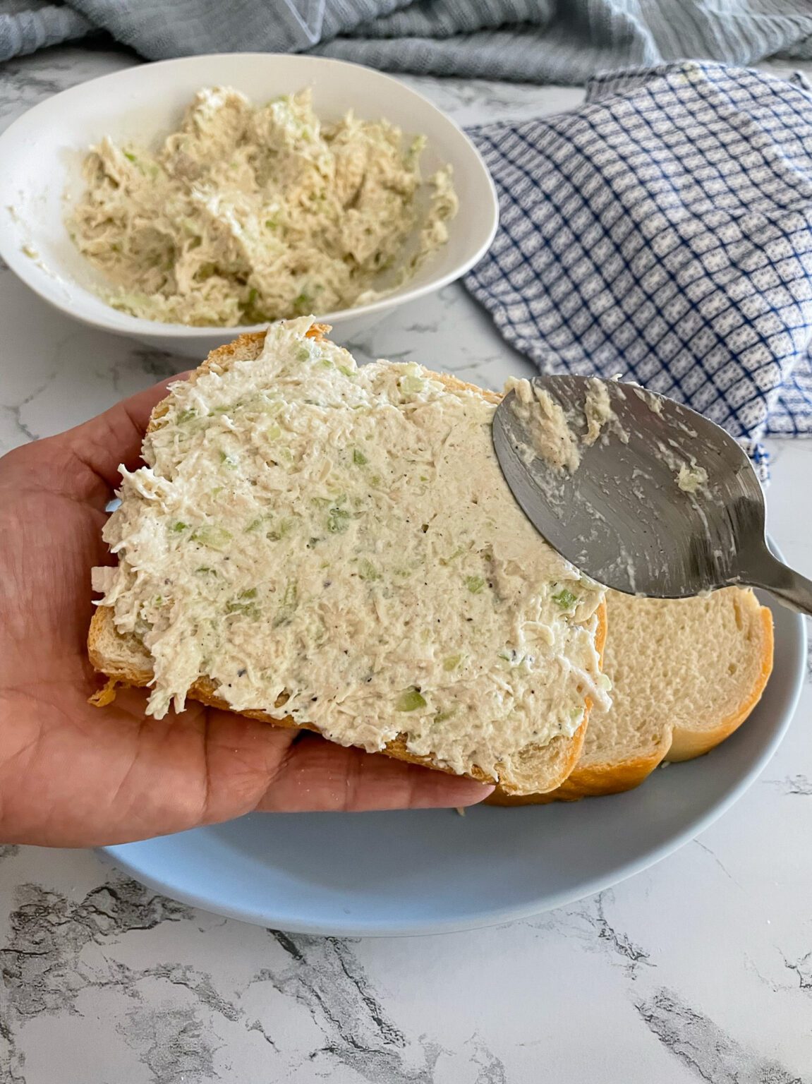 Chicken spread sandwich